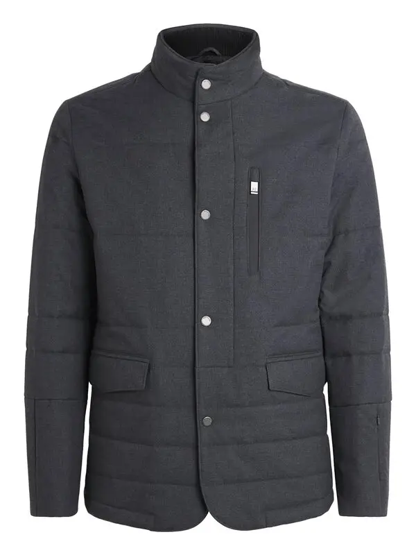 Pal Zileri Padded Stand Collar Jacket - Grey