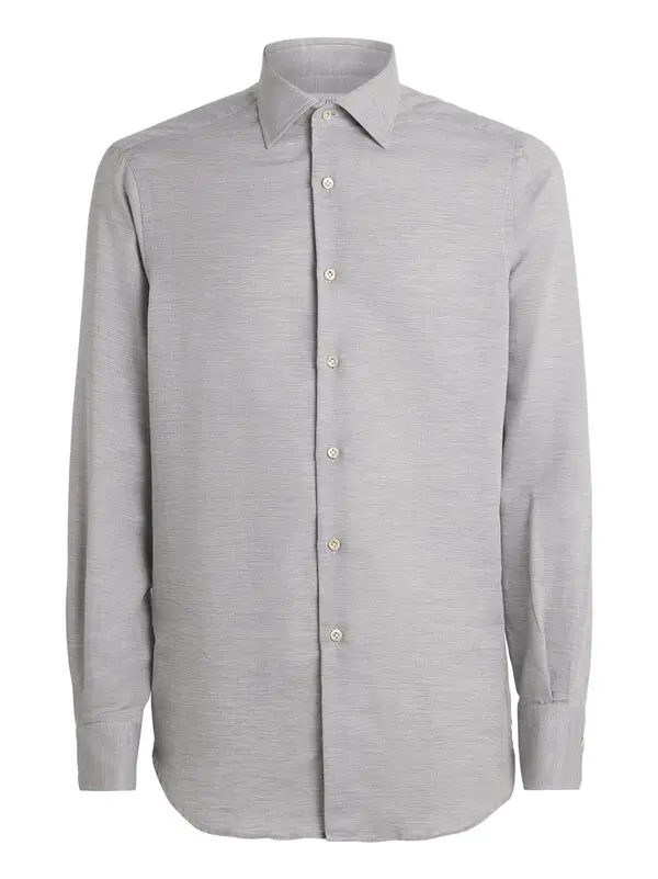 Pal Zileri Cotton-cashmere Shirt - Grey