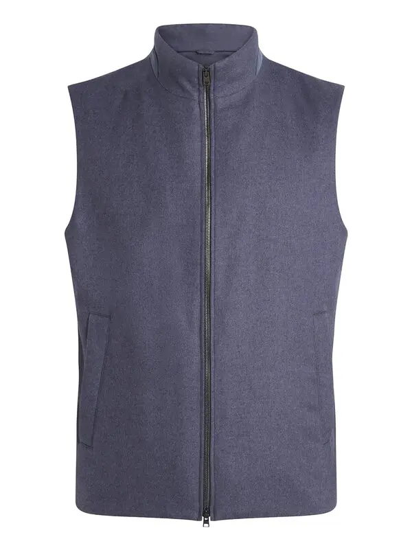 Herno Silk-cashmere Gilet - Blue