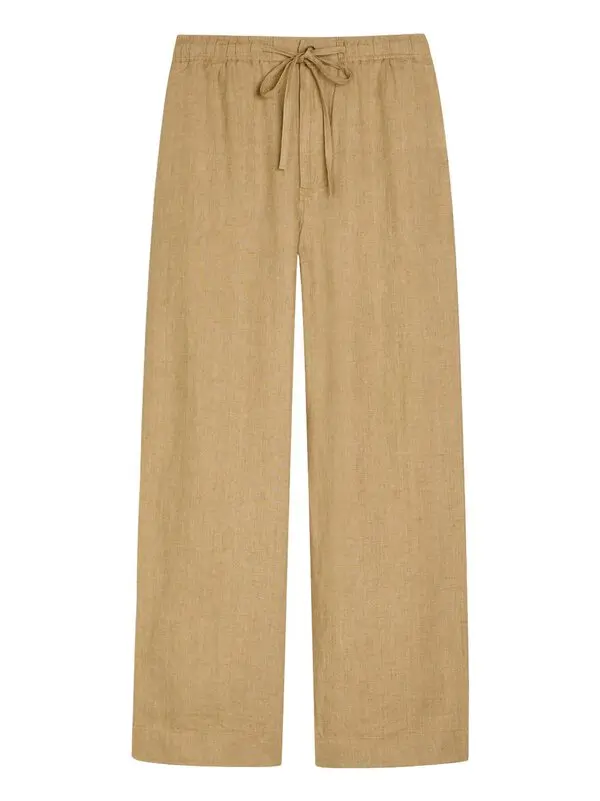 Polo Ralph Lauren Wide-leg Linen Trousers - Brown