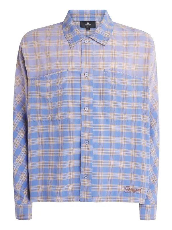 REPRESENT Santa Monica Flannel Shirt - Blue