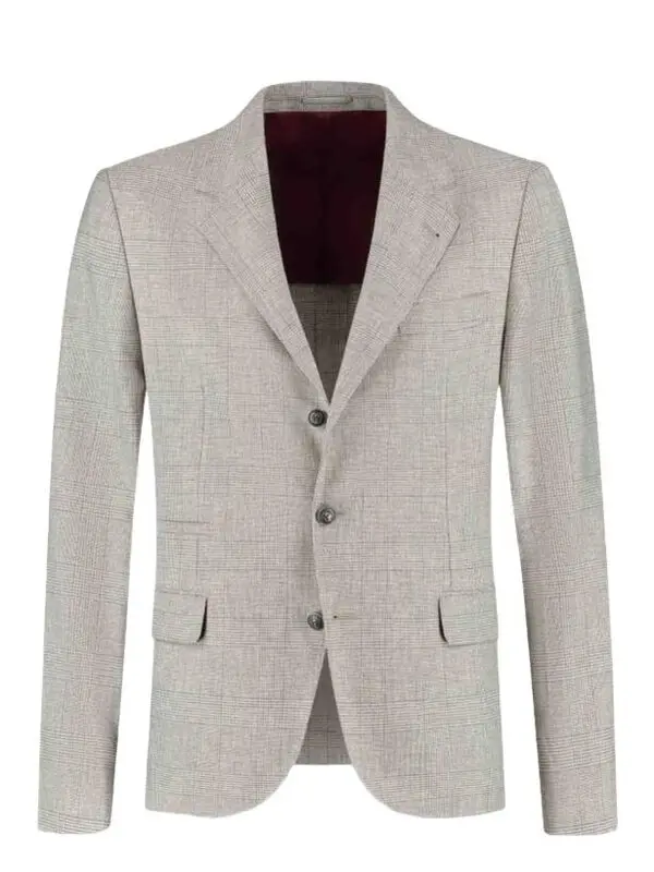 Brunello Cucinelli Single Breasted Tailored Blazer - Gray