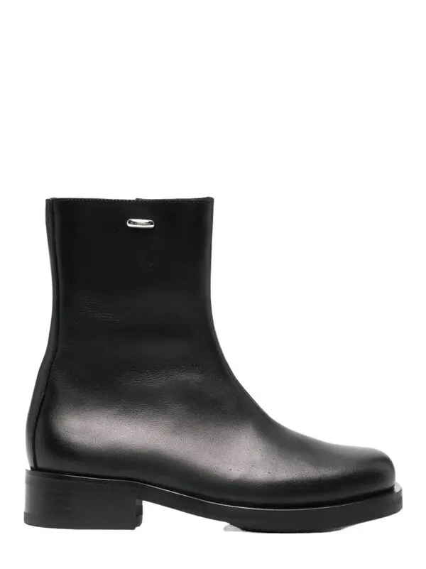 Our Legacy Round-toe Zip-up Ankle Boots - Black