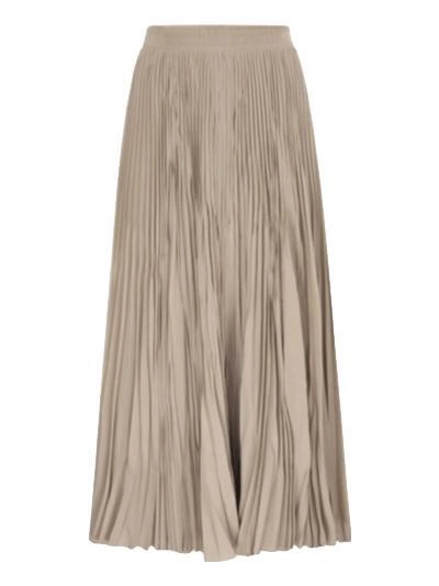Max Mara Foggia Pleated Maxi Skirt - Nude