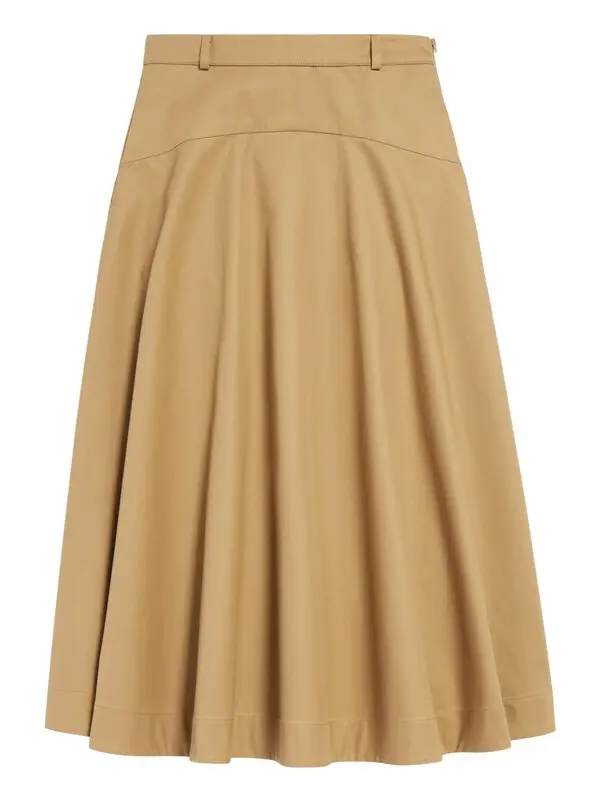 Balenciaga Cotton Draped Midi Skirt - Brown