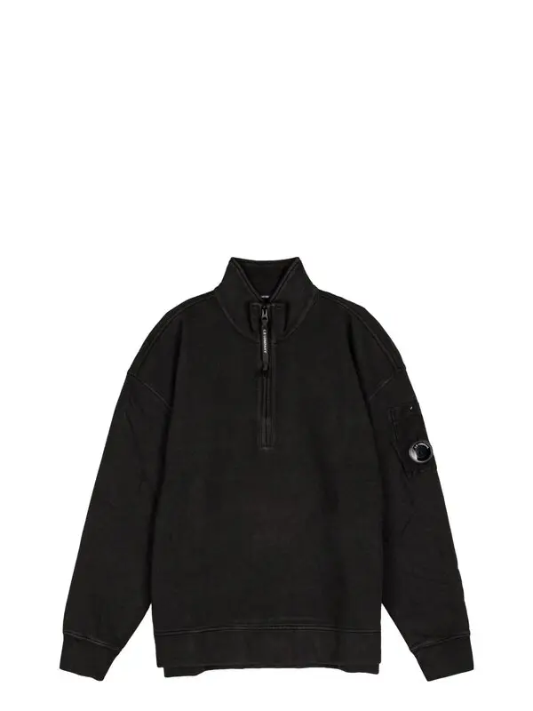 C.P. COMPANY Half-zip Hoodie - Black