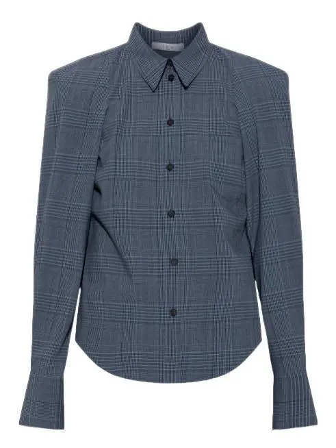 IRO PARIS Long Sleeve Printed Shirt - Blue