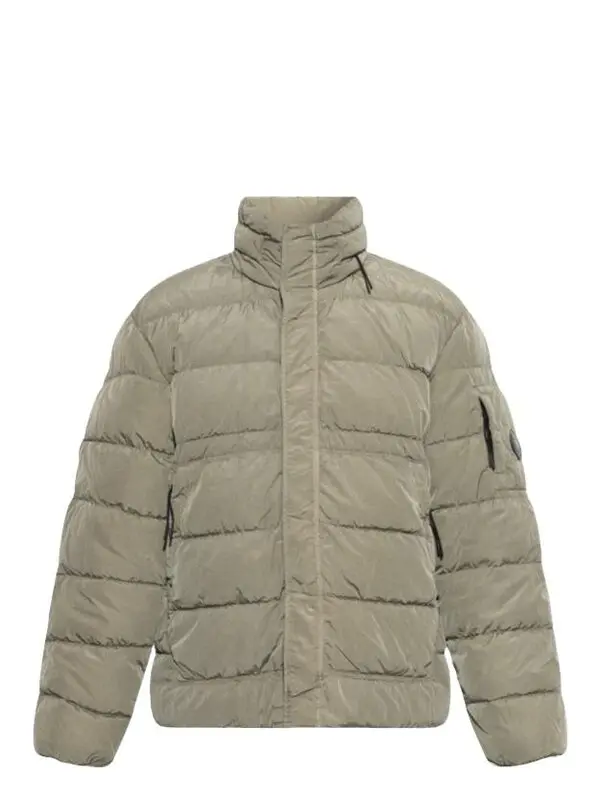 C.P. COMPANY Long-sleeved Down Jacket With Stand-up Collar - Gray