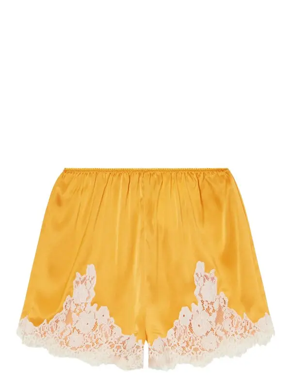 DÔEN Iona Lace-trimmed Silk-satin Shorts - No