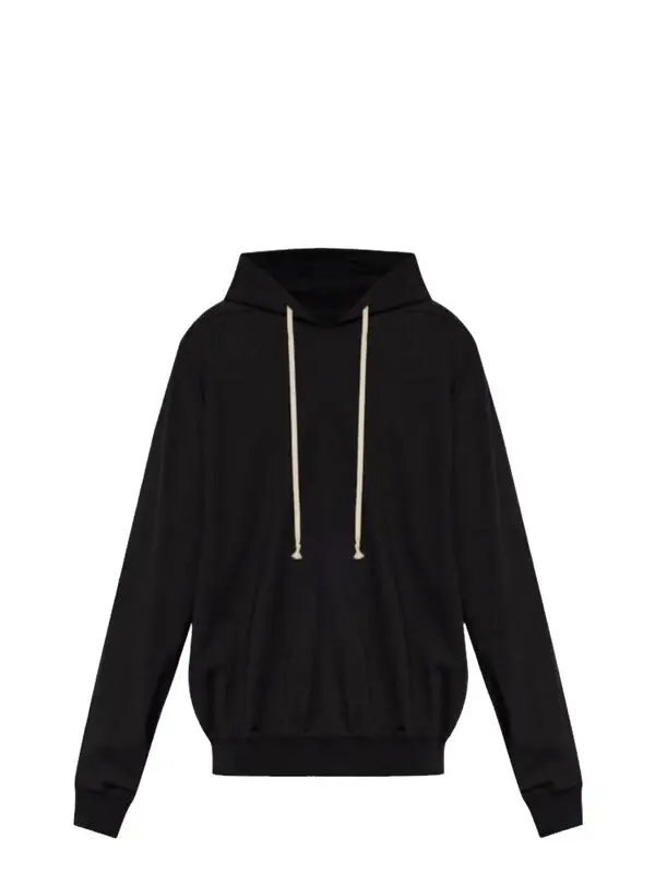 Rick Owens Long Drawstring Hoodie - Black