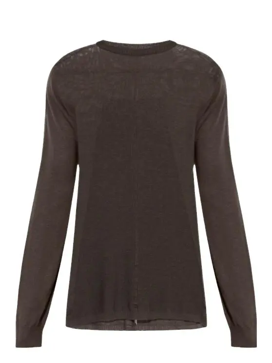 Rick Owens Seam Detail Knitted Sweater - Brown