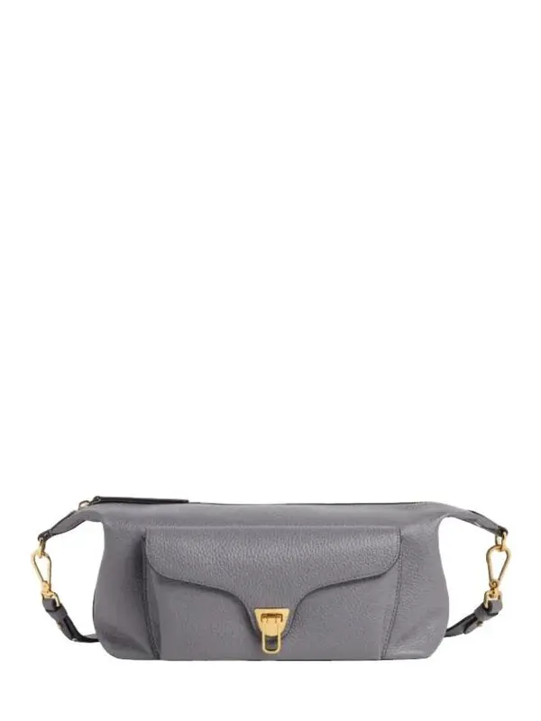 COCCINELLE Beat Generation Zip Shoulder Bag - Gray