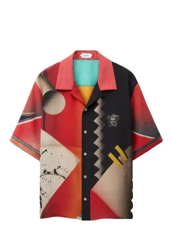 Versace Medusa-head Graphic-print Shirt - Red