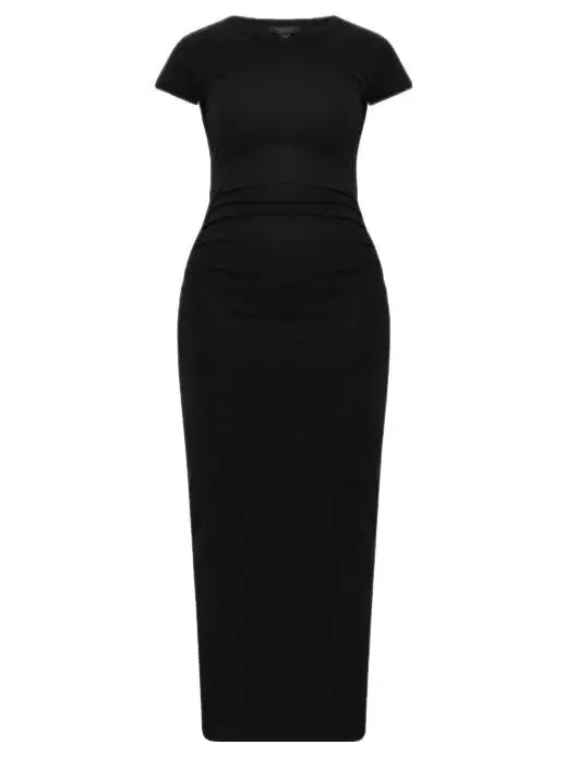 ALLSAINTS Ruched Maxi Dress - Black