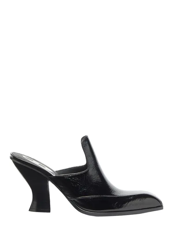 DIESEL® D-luffy Squared-toe Mules With Chunky Heel - Black