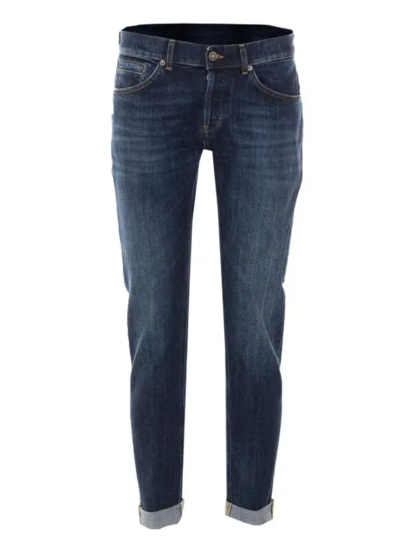 DONDUP Faded Whiskered Jeans - Blue