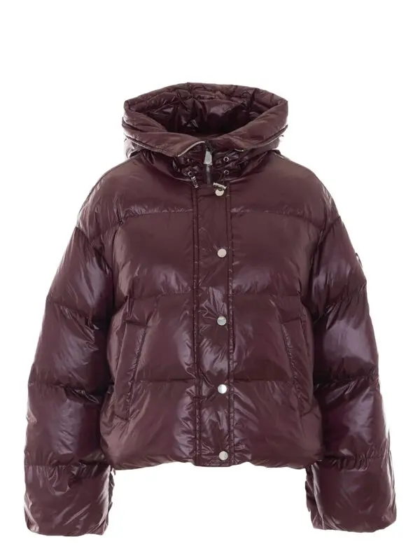 Pinko Hooded Down Jacket - Red