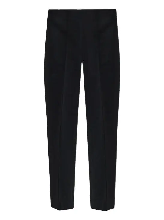 RÓHE Slim-fit Casual Trousers With Vertical Pleats - Black