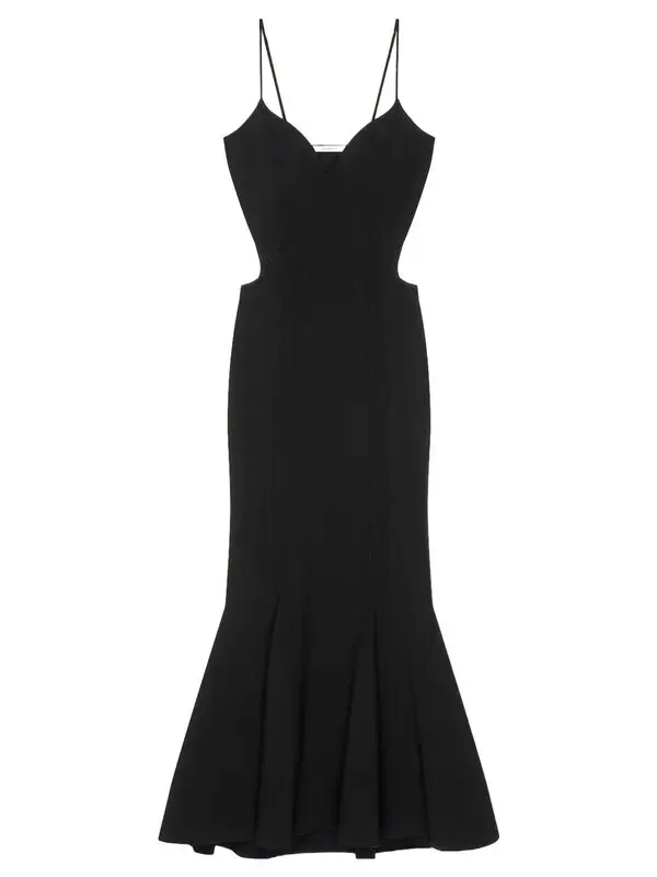 Givenchy V-neck Maxi Dress With Cutout Details - Black