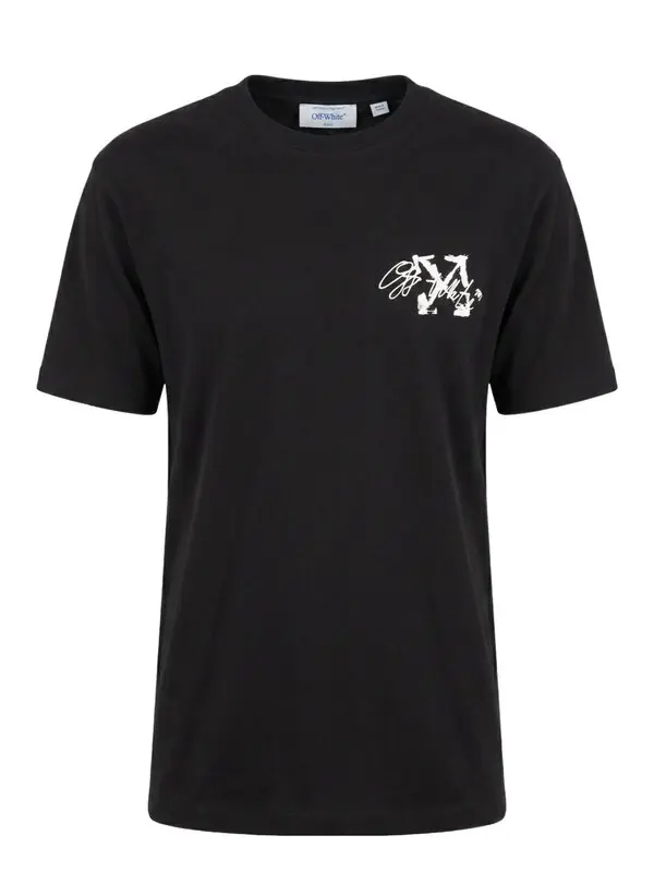 Off-White Stroke 2 Arrow Skate Logo-embroidered T-shirt - Black