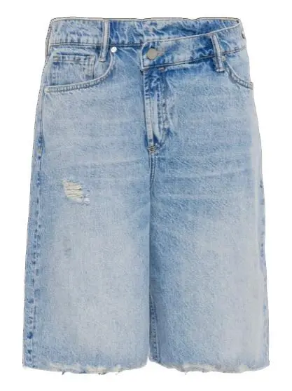 ALLSAINTS Aki Distressed Denim Shorts - Blue