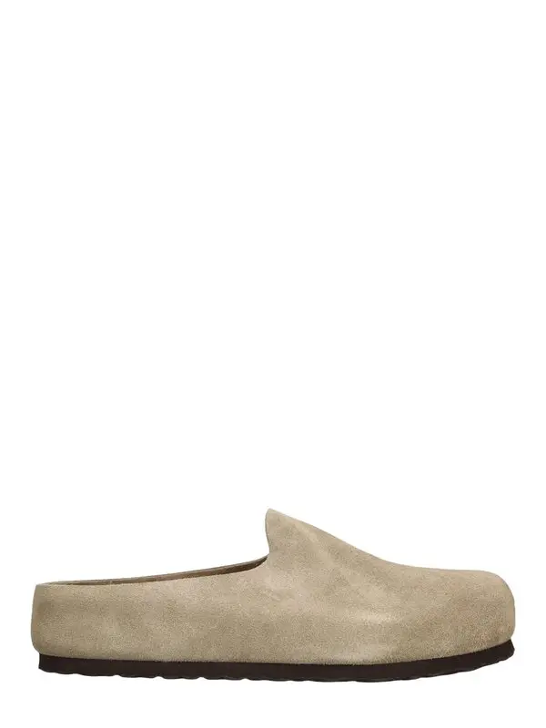 BIRKENSTOCK Suede Amsterdam Clogs - Brown