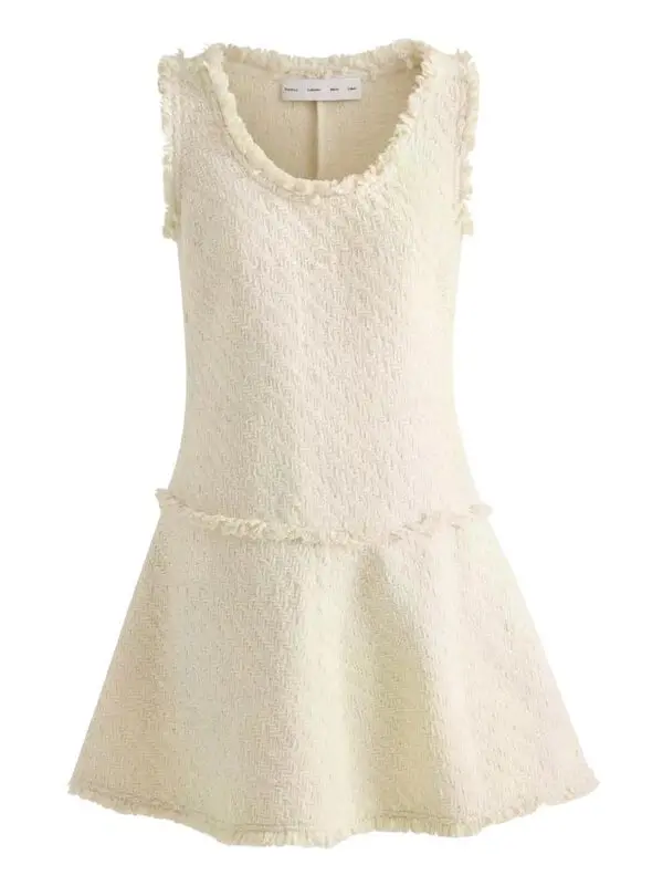 Proenza Schouler White Label Kaida Basketweave Tweed Dress - Neutrals