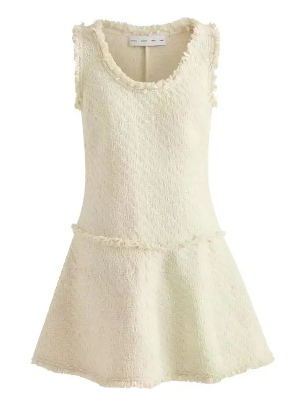 Proenza Schouler White Label Kaida Basketweave Tweed Dress - Neutrals