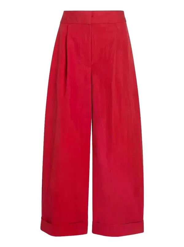 Proenza Schouler White Label Talla Pants In Washed Cotton - Red