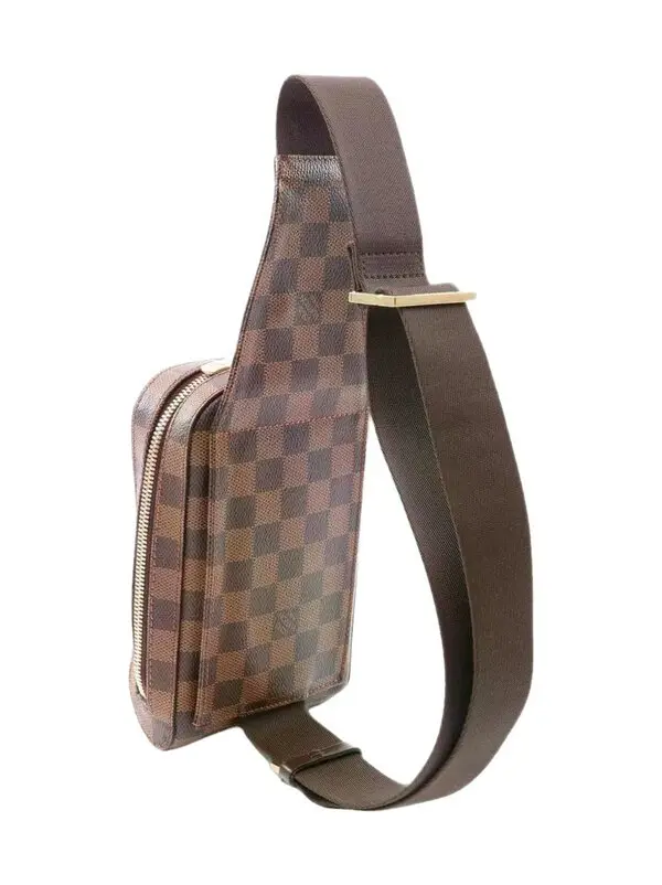 LOUIS VUITTON 2005 Geronimos Damier Ebene Belt Bag - Brown