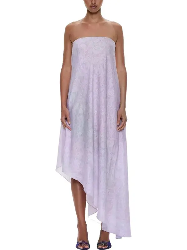 Christopher Esber Light Leak Strapless Jacquard Dress - Purple
