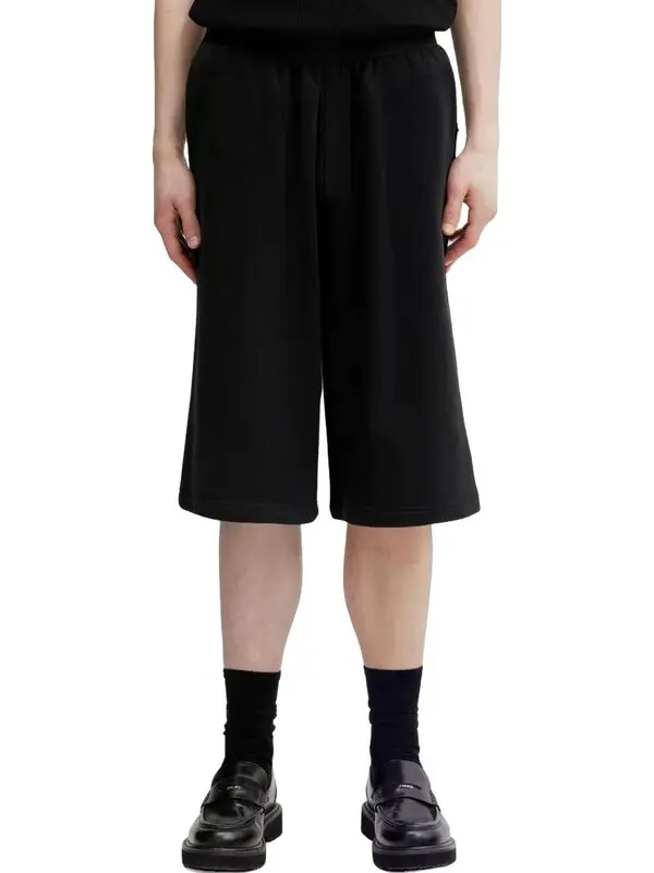 HELIOT EMIL Jersey Textured Elasticated Waistband Shorts - Black