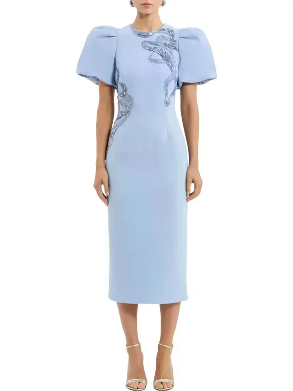 Rebecca Vallance Aydin Midi Dress With Embellishment - Blue