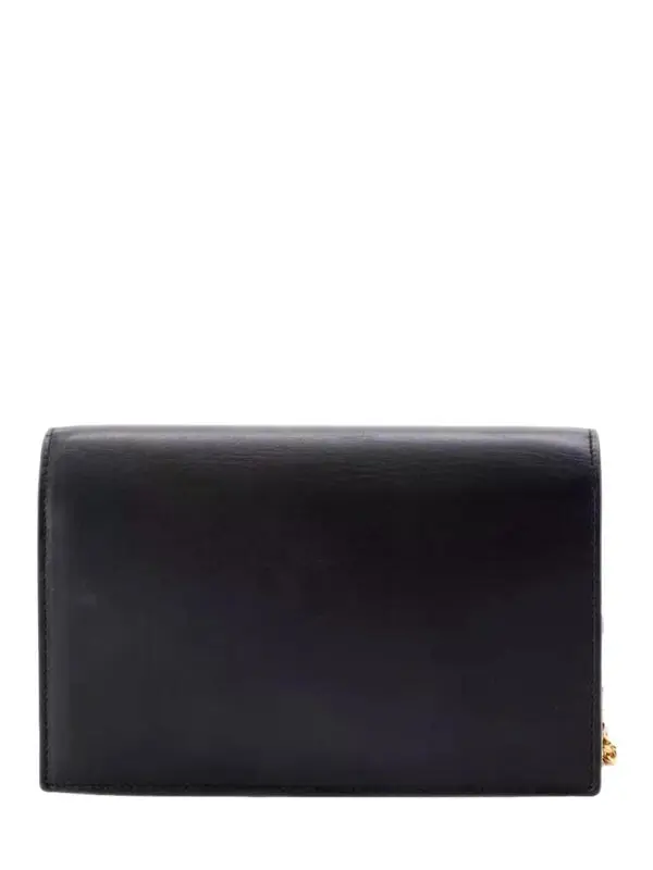 Saint Laurent Classic Monogram Tassel Chain Wallet Leather Crossbody Bag - Black