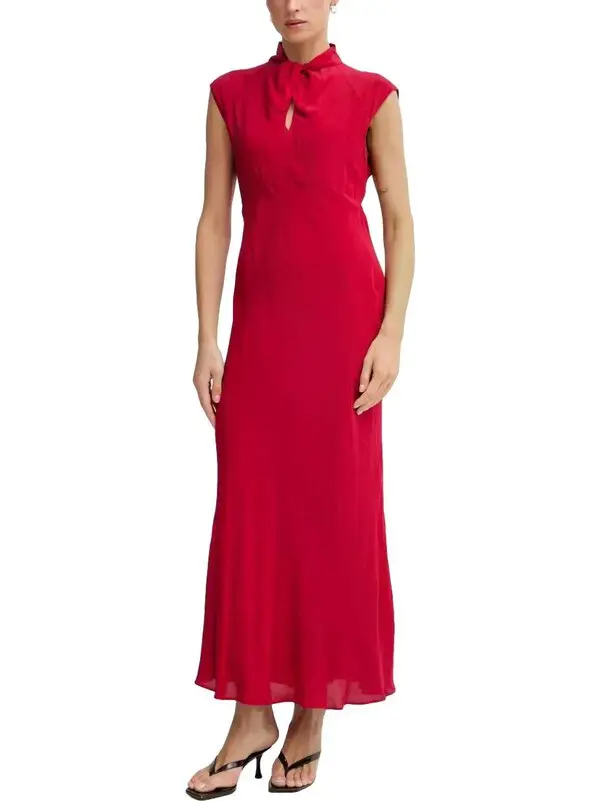 PEDRO DEL HIERRO Keyhole Detail Sleeveless Maxi Dress - Red