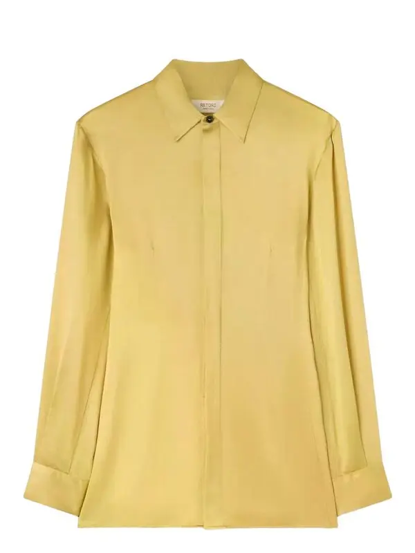 RETORI Silk Button-up Shirt - Yellow
