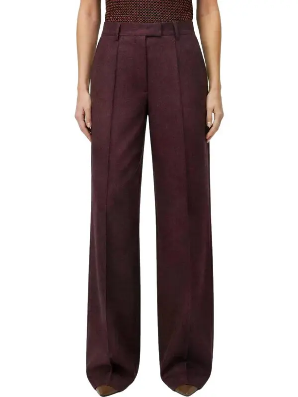 RETORI Retro Embroidered Straight-leg Trousers - Red