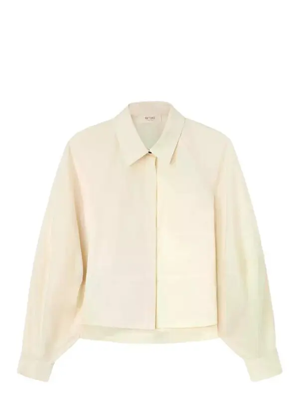RETORI Martingale Cotton Shirt - Neutrals