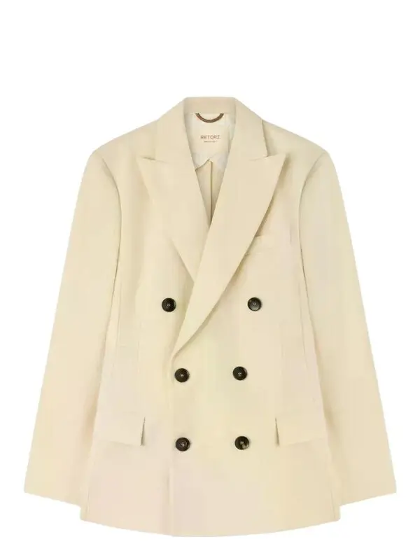 RETORI Retroi Double-breasted Linen Blazer - Neutrals