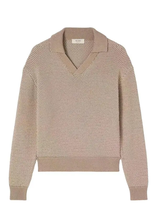RETORI Retro Knit Long-sleeve Sweater - Neutrals
