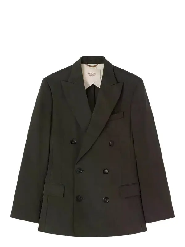 RETORI Retro Double-breasted Blazer - Green