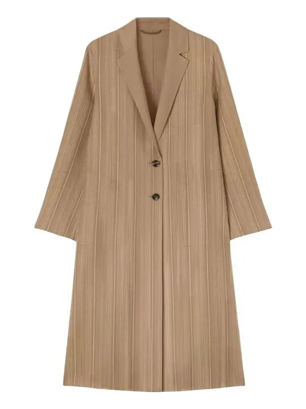 RETORI Retrogi Striped Reversible Virgin-wool Coat - Neutrals