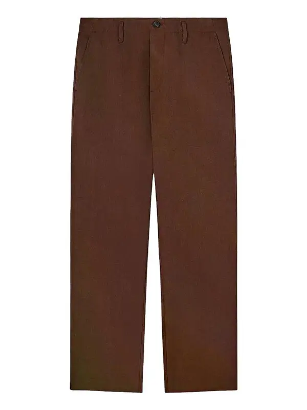 RETORI Retroi Denim-effect Straight-leg Trousers - Brown