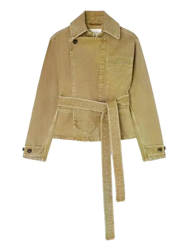 RETORI Retro' Belted Denim Jacket - Brown