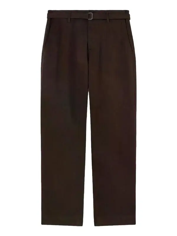 RETORI Belted Straight-leg Trousers - Brown