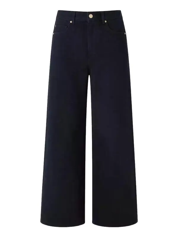RETORI Retro Trousers Navy Cotton Gabardine - Blue