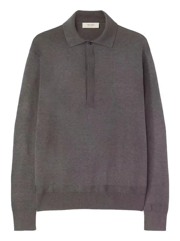 RETORI Long-sleeve Polo Shirt - Grey
