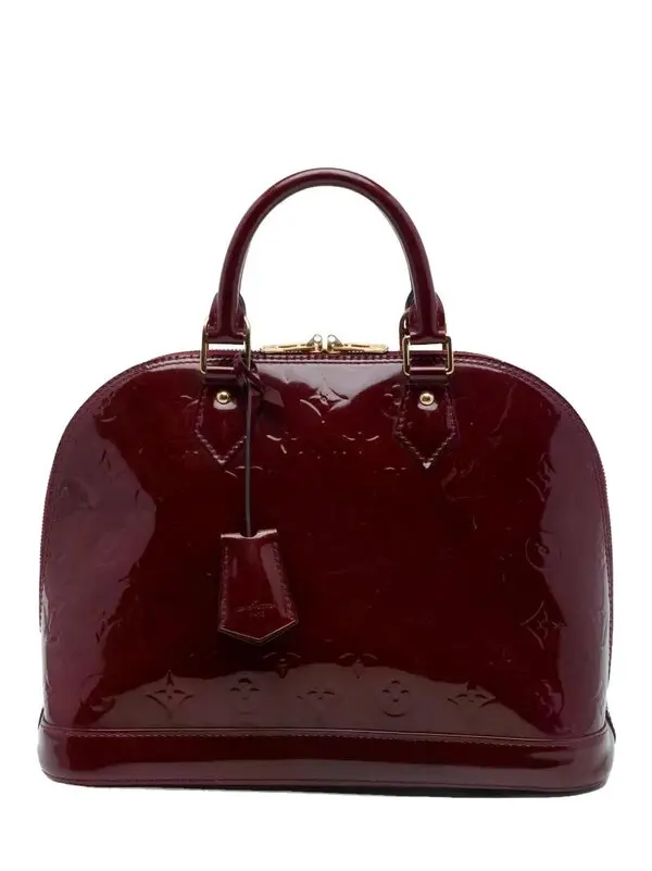 LOUIS VUITTON Monogram Vernis Alma Pm Handbag - Red