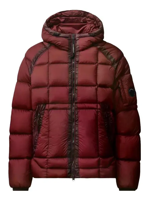 C.P. COMPANY Quilted Hooded Jacket - Red