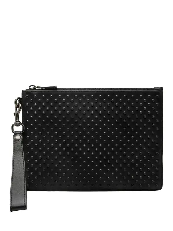 Gucci Studded Calfskin Clutch Bag - Black
